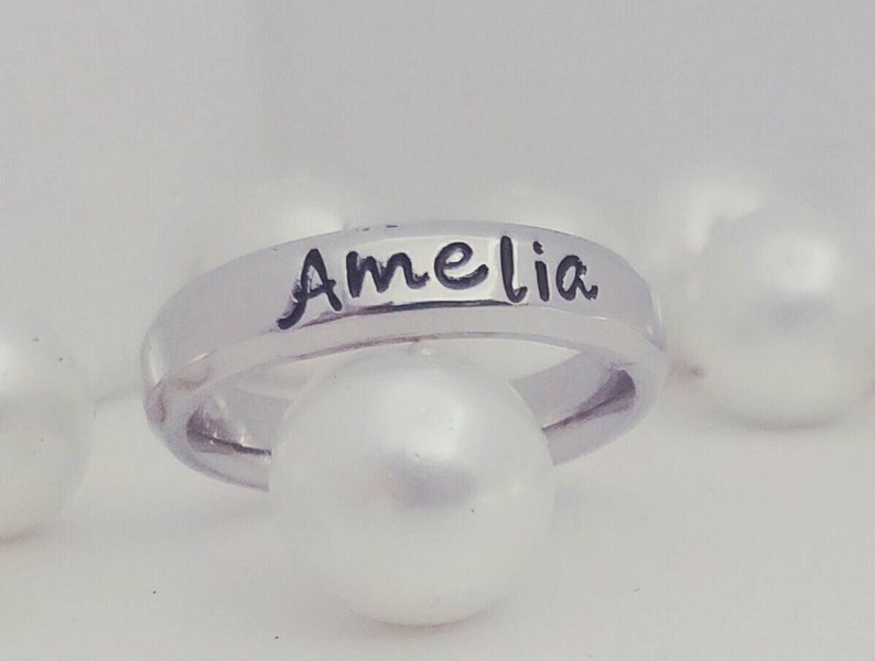 Personalized Name Ring/custom Mom Ring/little Girl Ring/girl - Etsy