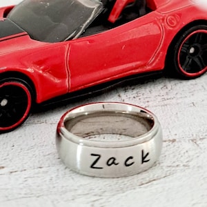 Boys Name Ring/boy Jewelry/baby Boy Jewelry/name Ring/personalized Name ...