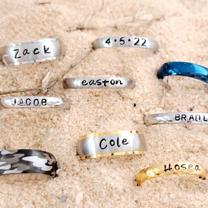 Boys Name Ring/boy Jewelry/baby Boy Jewelry/name Ring/personalized Name ...