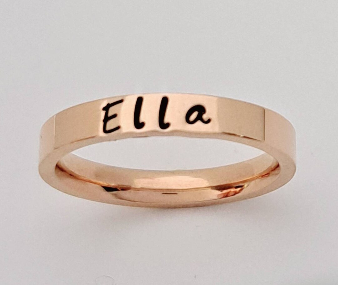 Rose Gold Name Ring/mom Name Ring/personalized Name Ring/custom Name ...