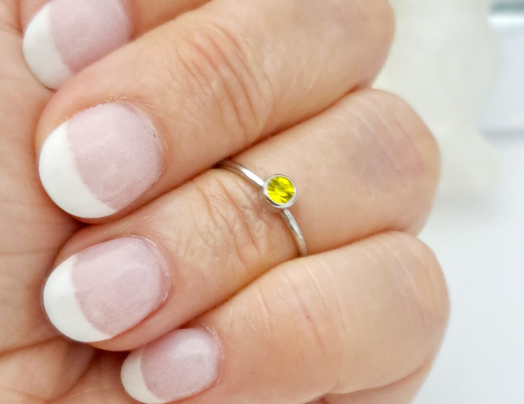 Girls Birthstone Ring. Baby Girl Ring. Birthday Ring. Daughter Ring ...