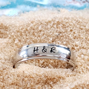 Mens Stainless Steel Name Ring, Mens Personalized Engraved Custom Name ...