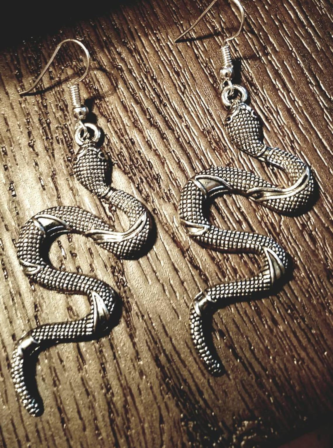 Large snake earringssnake earrings cobra snakesnake | Etsy