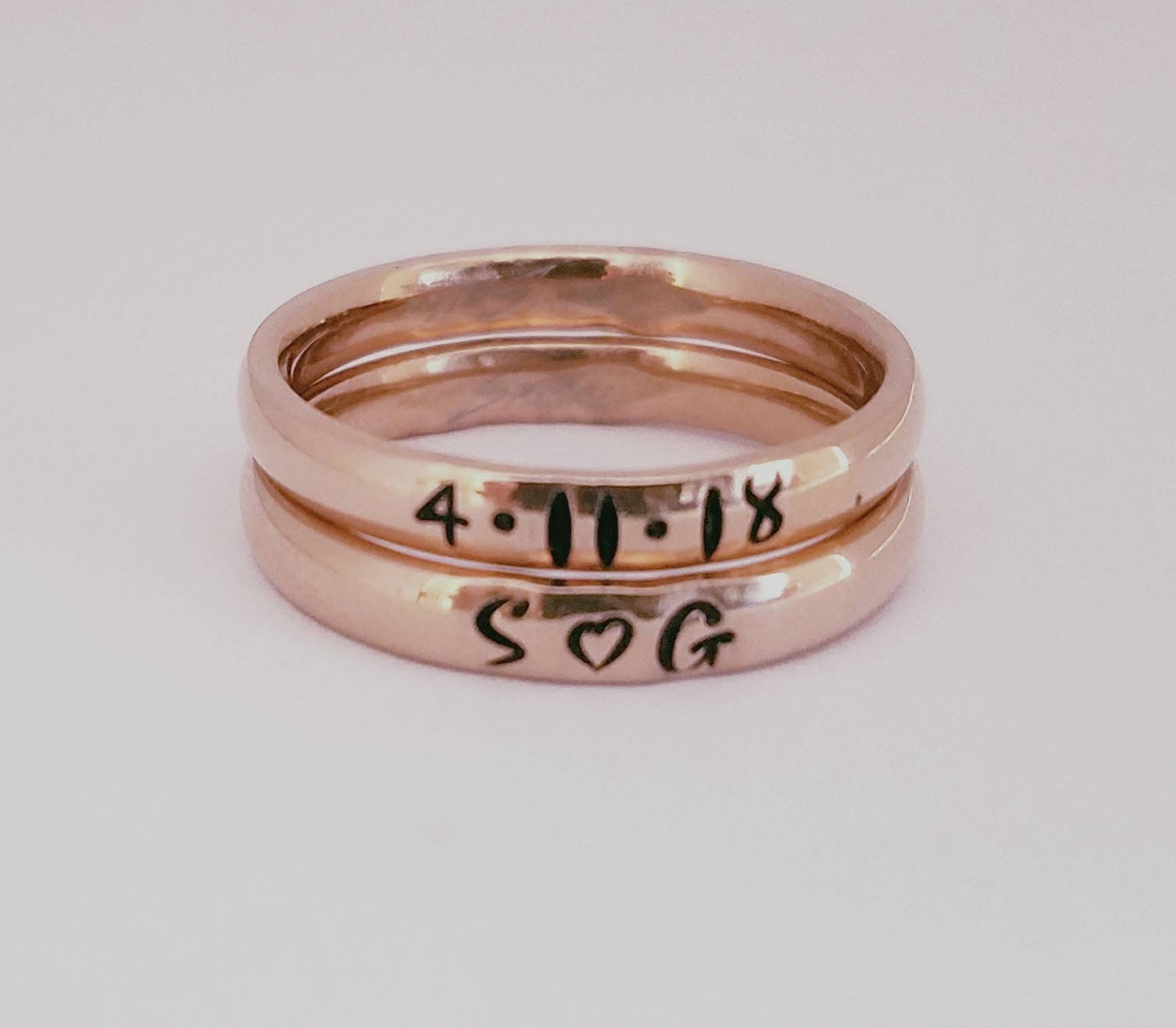 Rose gold name ring name ring statement ring new mom gift | Etsy