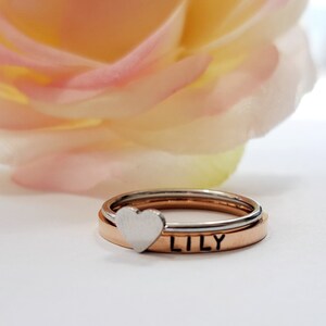 Silver Heart Ring/tiny Heart Ring/stacking Heart Ring/heart Spacer Ring/thumb Ring/love Ring ...