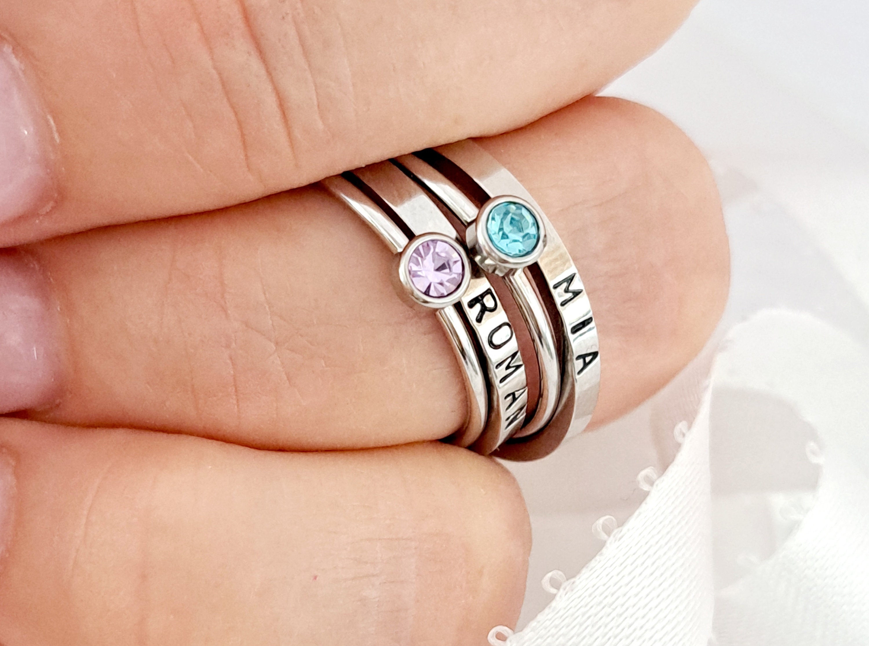 Name rings with birthstones store