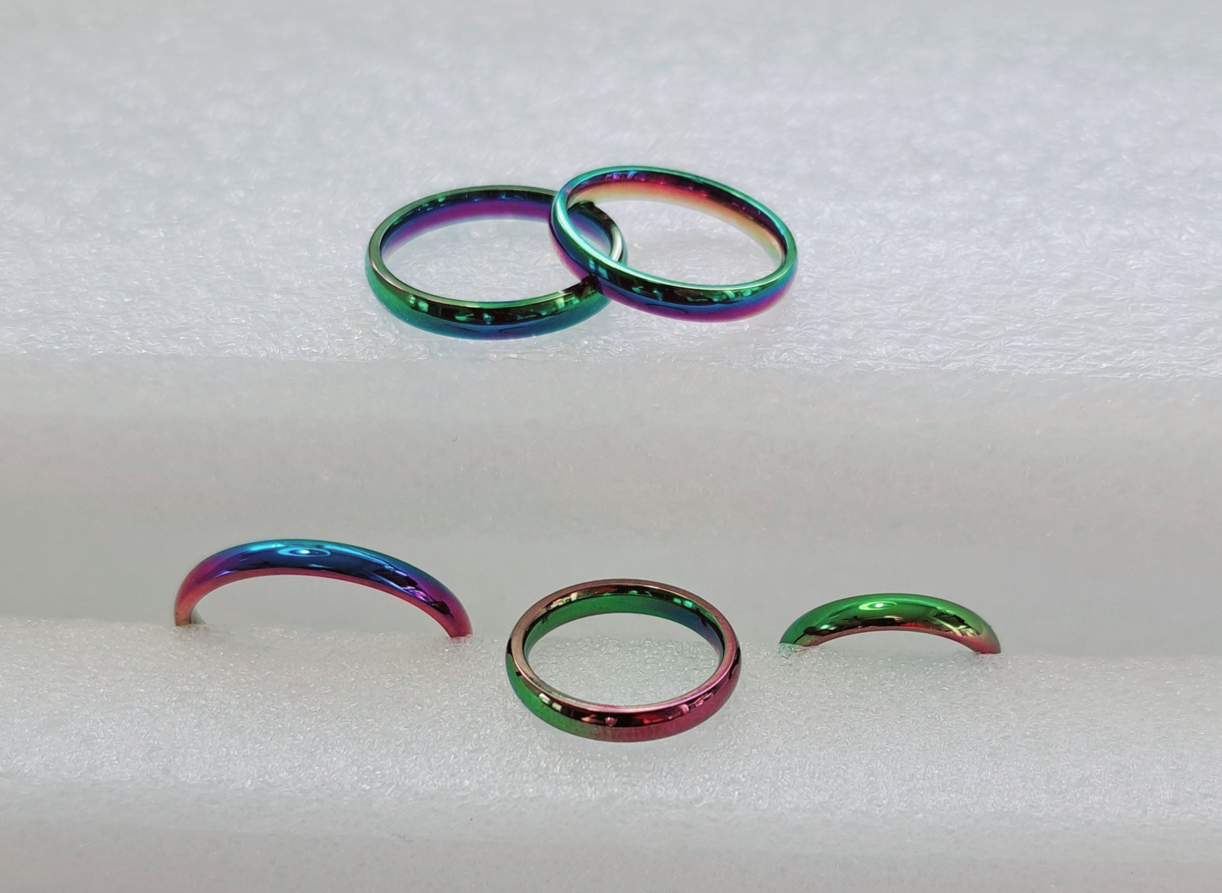Rainbow Ring. Girls Name Ring. Colorful Ring. Rainbow Name Ring. 3mm ...