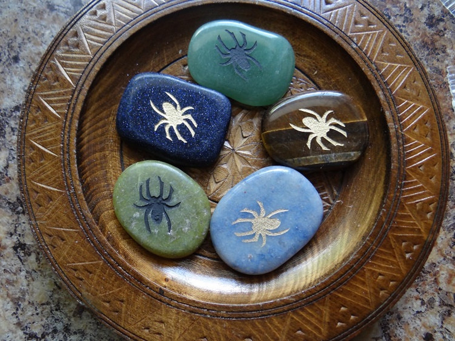 SPIDER Gemstone Animal Spirit Totem for Spiritual Jewelry or - Etsy