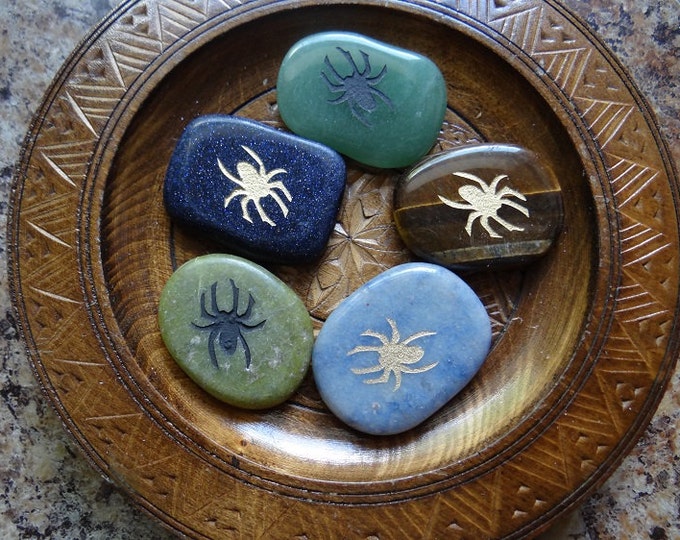 SPIDER Gemstone Animal Spirit Totem for Spiritual Jewelry or Crafts - Etsy