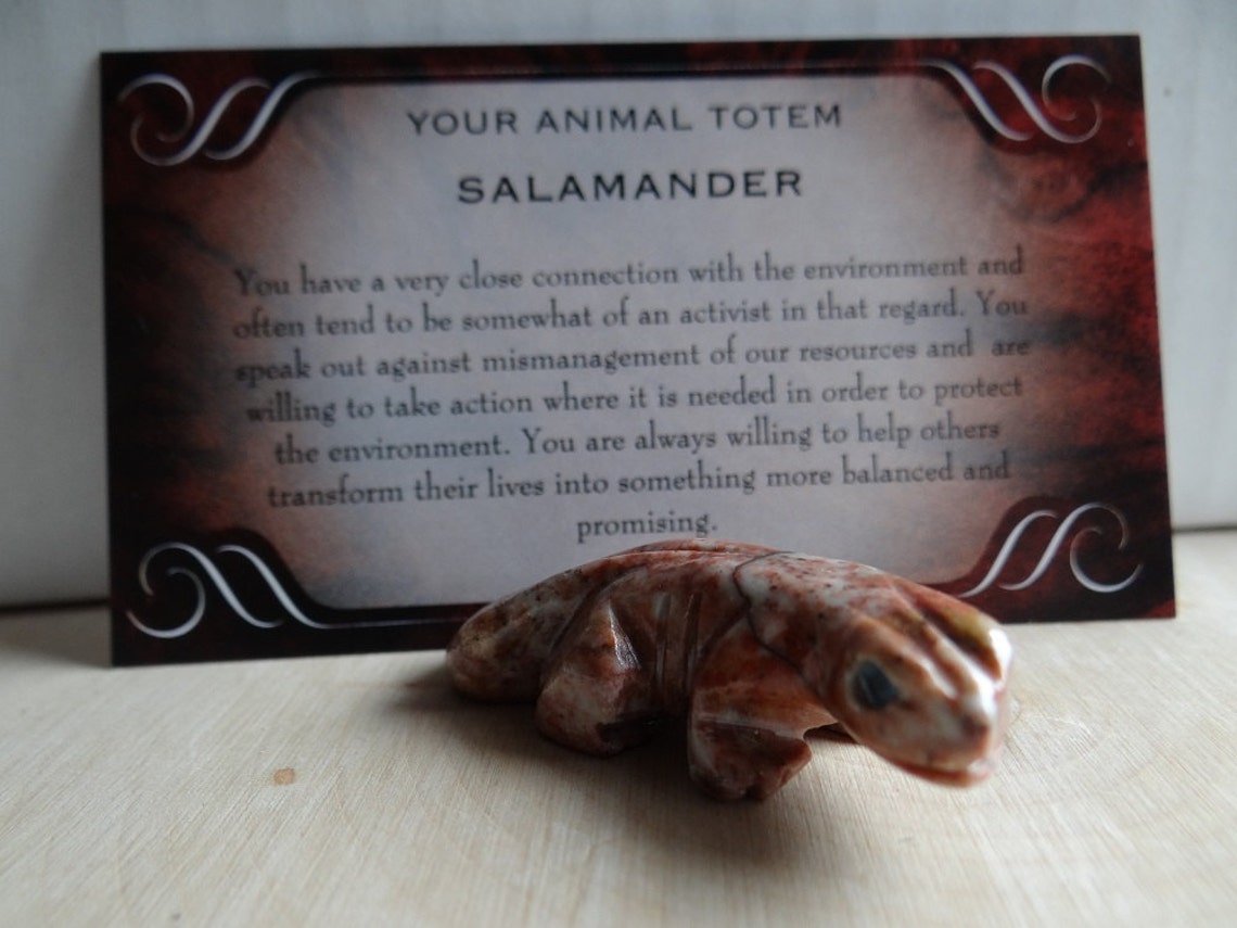Hand Carved SALAMANDER Animal Spirit Totem for Spiritual - Etsy