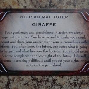 Hand Carved GIRAFFE Animal Spirit Totem for Spiritual Jewelry or Crafts ...