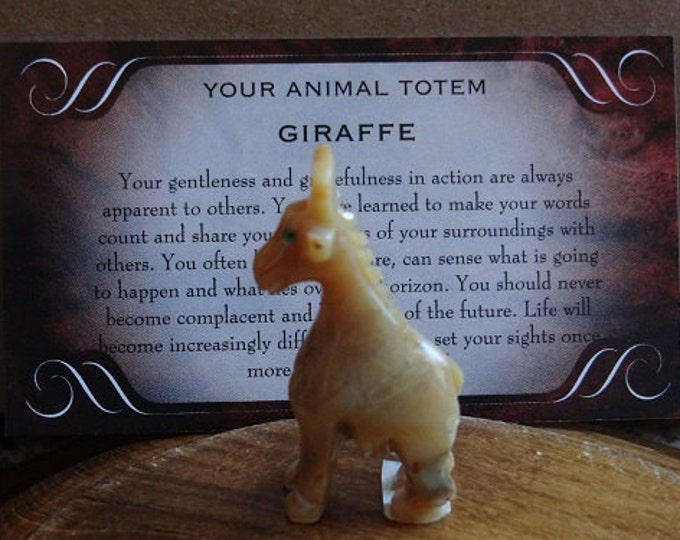 Hand Carved GIRAFFE Animal Spirit Totem for Spiritual Jewelry or Crafts ...