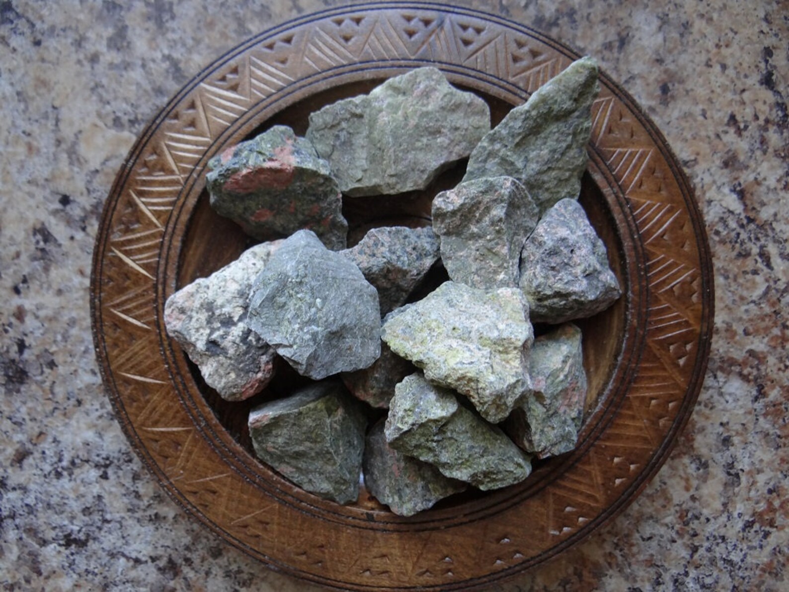 UNAKITE Stone Gemstone Crystal Raw 4 Oz Wiccan Pagan Metaphysical Reiki ...