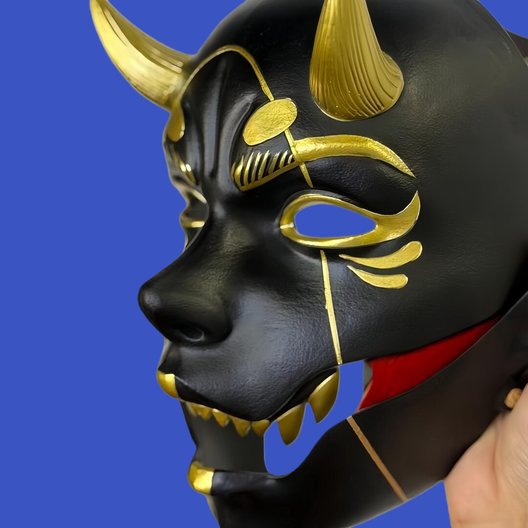 Resin Oriental Mystical Mask - Movable Jaw - Etsy