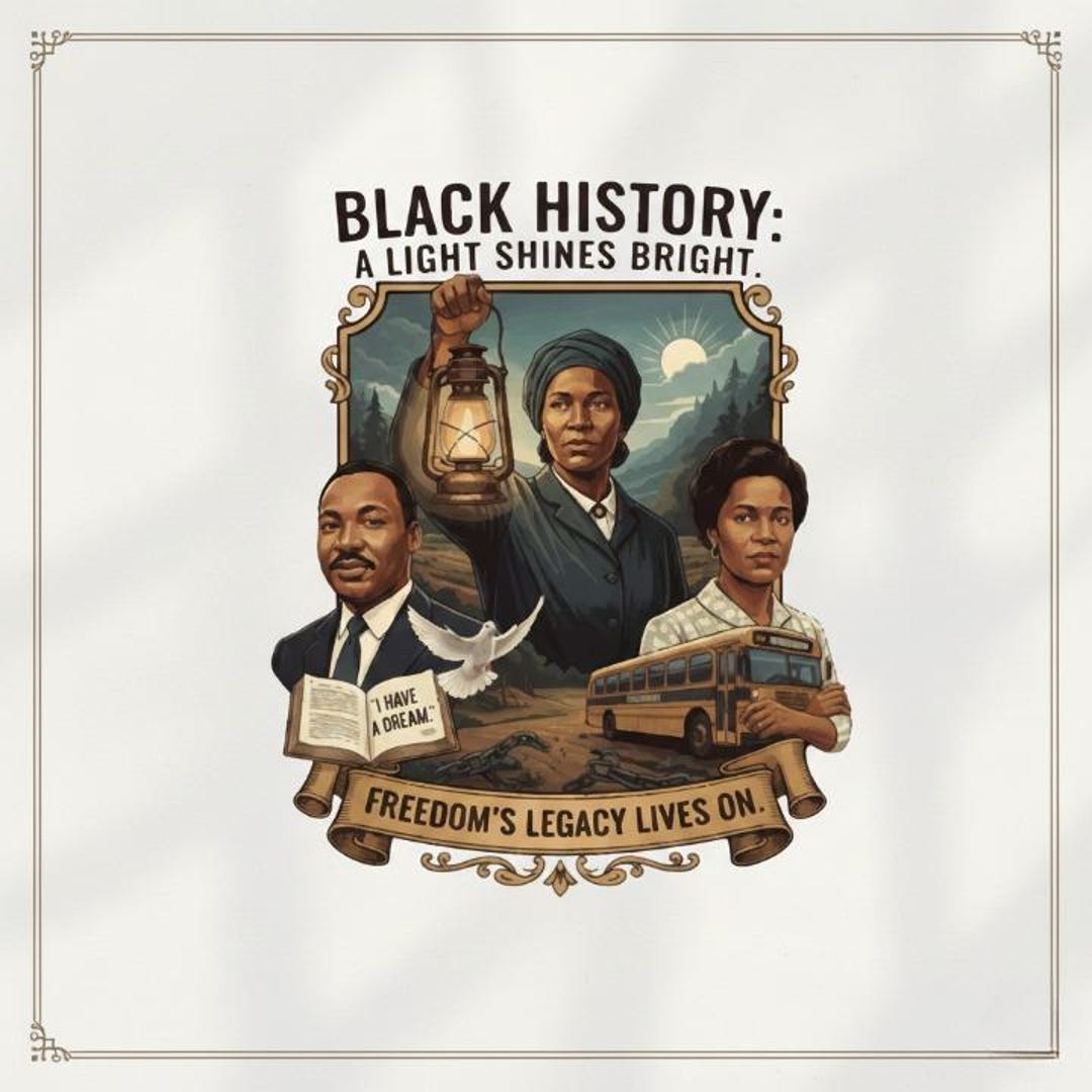 Black History Monthpng SVG: MLK, Rosa Parks, Harriet Tubman (digital ...