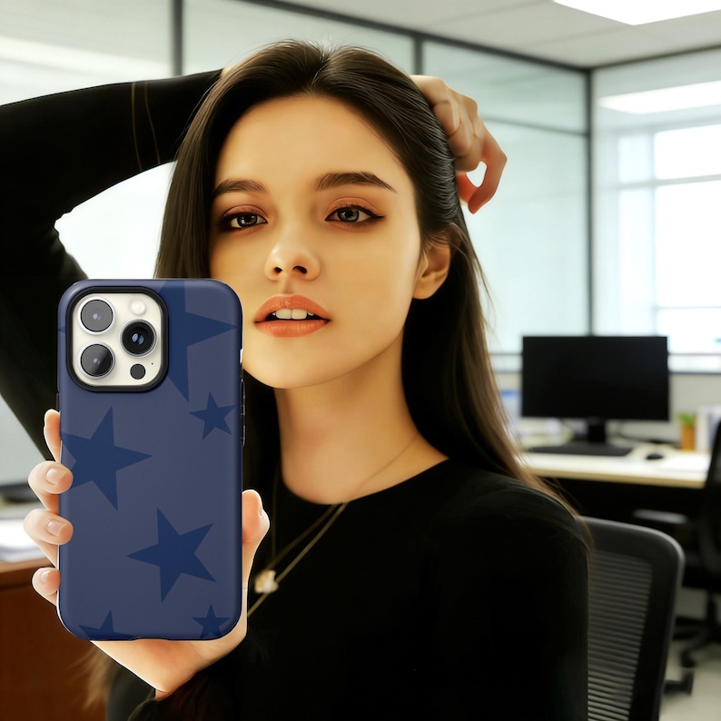 Dark Blue Minimalist Stars Phone Case,retro Classic Y2K Girlish,cover ...
