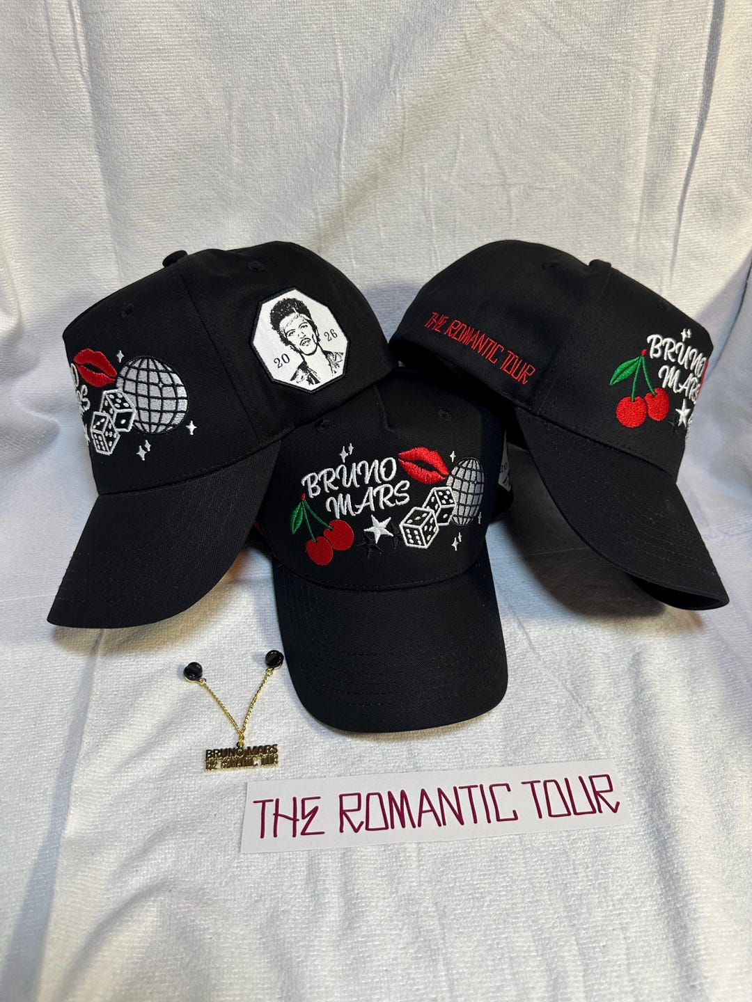 Bruno Hat Cap the Romantic Tour Merch Hat 2026 Xxiv 24k Hooligans Silk ...