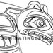 Haida Art Bear Coloring Page | Grayscale | Digital Download | JPEG, PNG ...