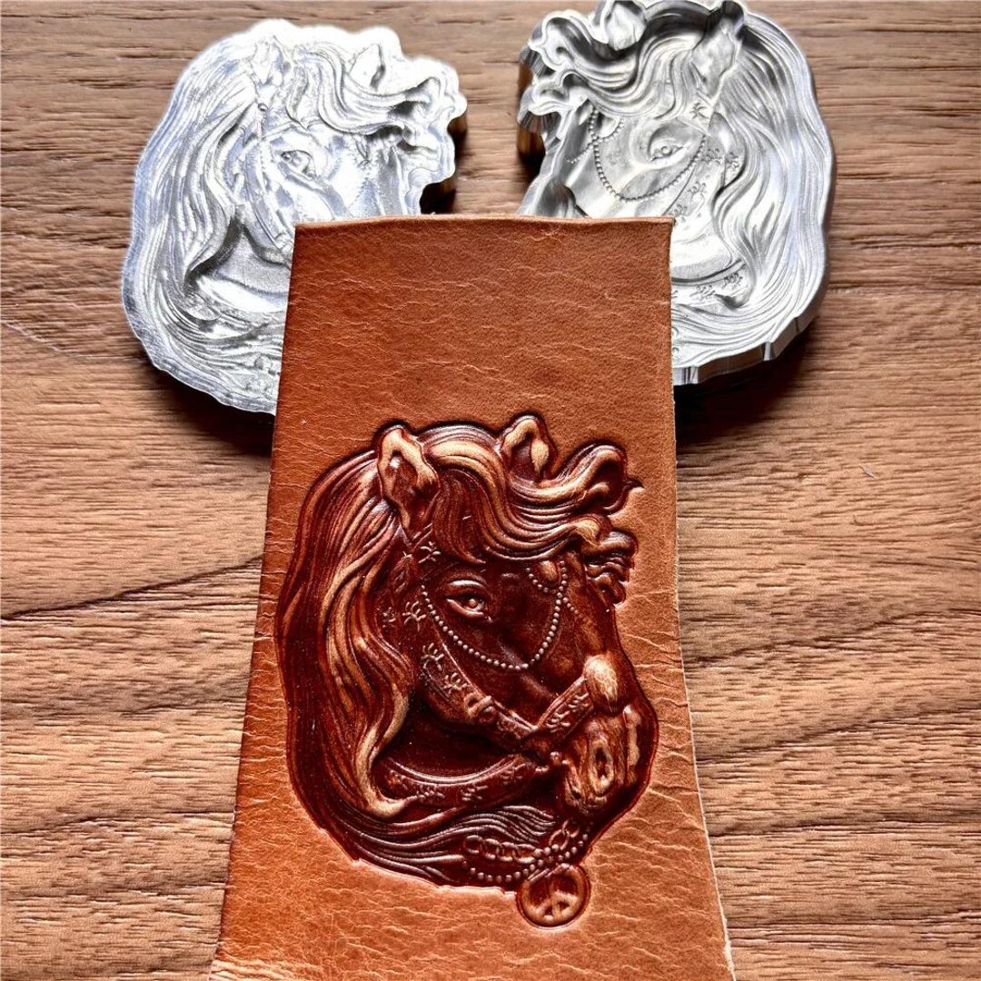 3D Horse Leather Embossing Stamp Aluminum Alloy Mold Leathercraft Press ...