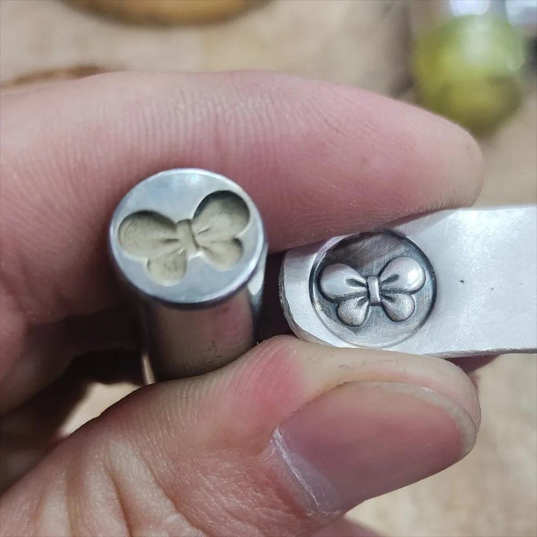 Bow Pattern 3D Metal Stamping Punch Steel Jewelry Marking Tool for ...