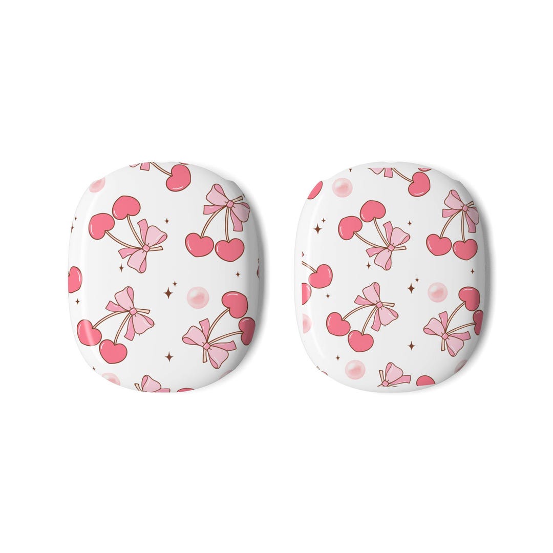Pink Cherry Pattern AirPod Max Cases | Cute Cherry Design - Etsy