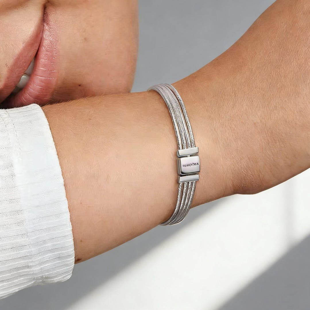 Multi-strand Twisted + Pandora Bracelet: 925 Silver Sliding Clasp ...