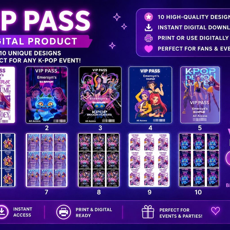 Anime Badge Pass - Etsy