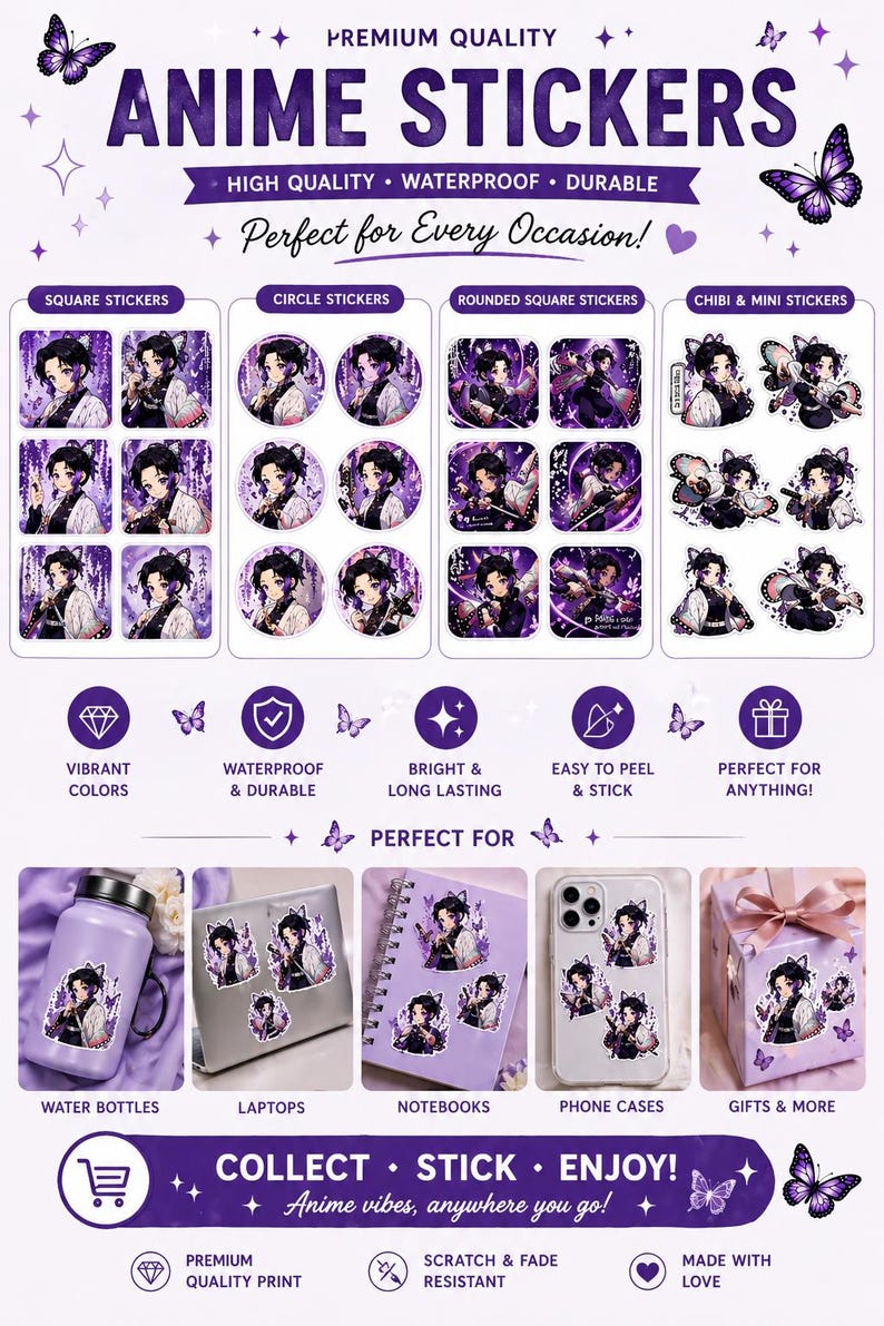 Demon Slayer Birthday Invitation Bundle | Shinobu Kocho Theme Editable ...