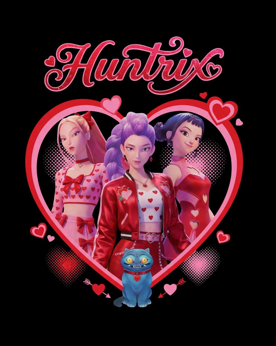Valentine Huntrix Anime Girl Group PNG - Saja Girls Kpop Sublimation ...