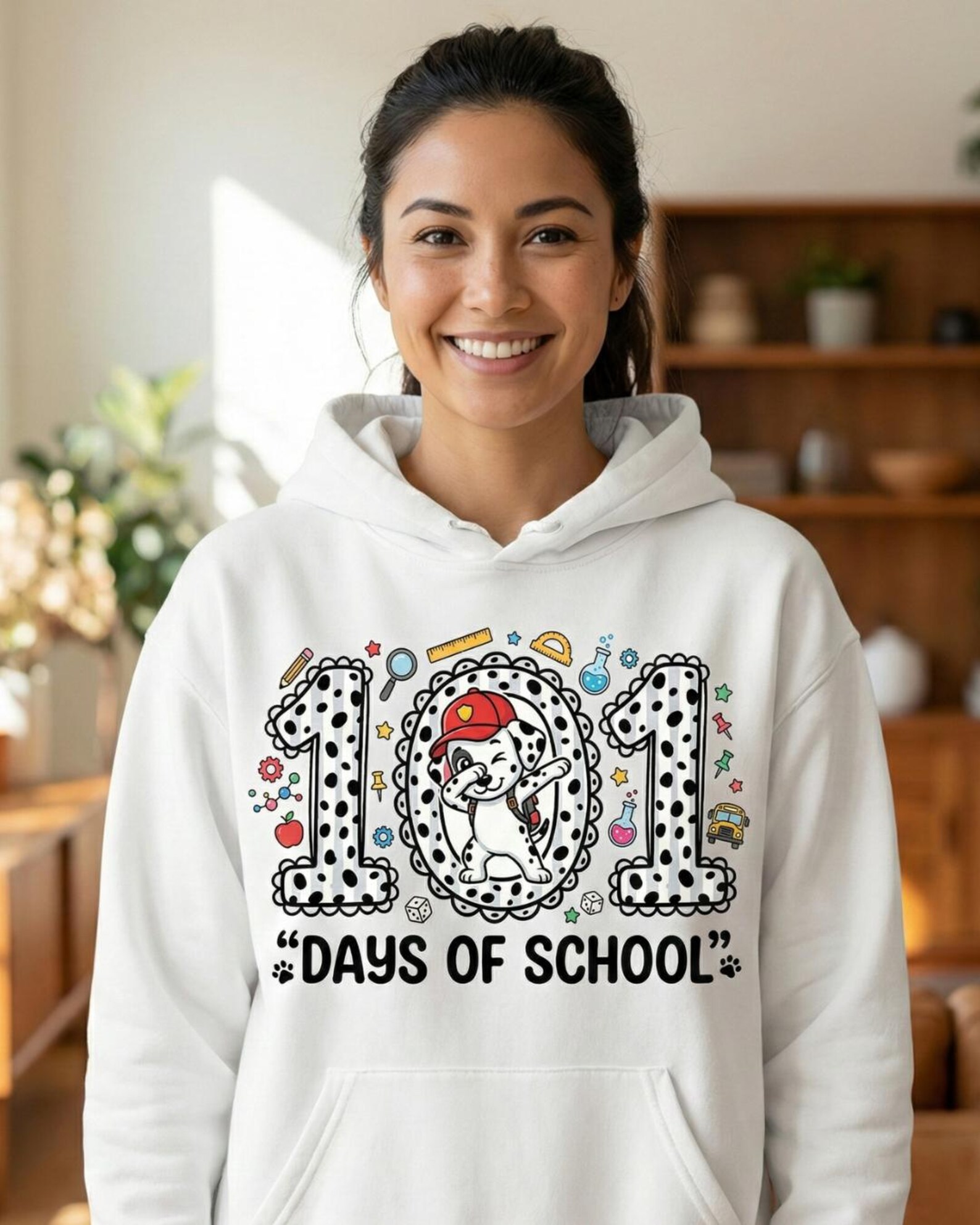 101 días de colegio PNG, perro dálmata haciendo dabbing, camiseta ...