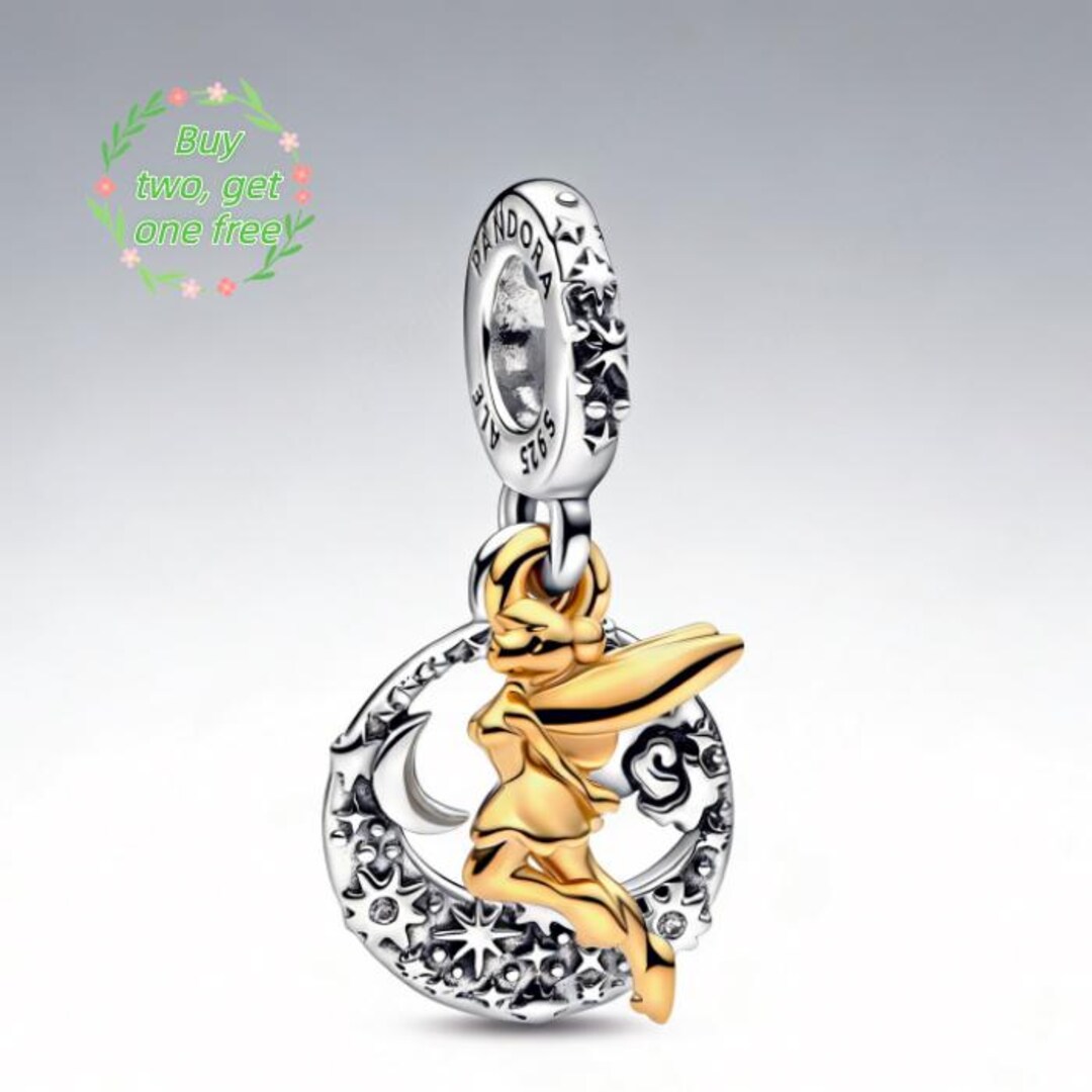 Pandora Style Disney Tinker Bell Celestial Night Dangle Charm, Sterling ...