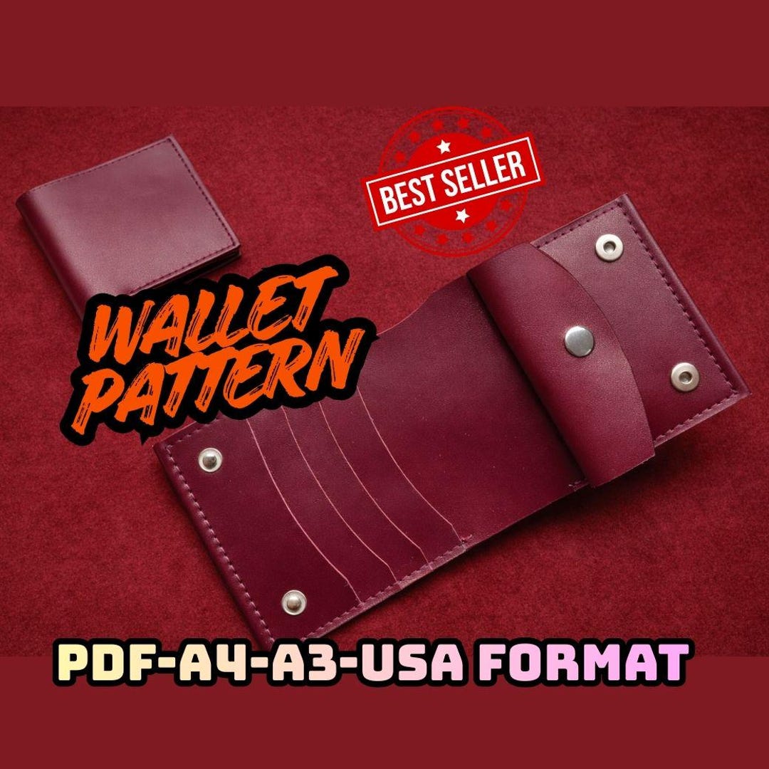 Womens Leather Wallet Pattern PDF | Elegant Wallet Template | Card ...