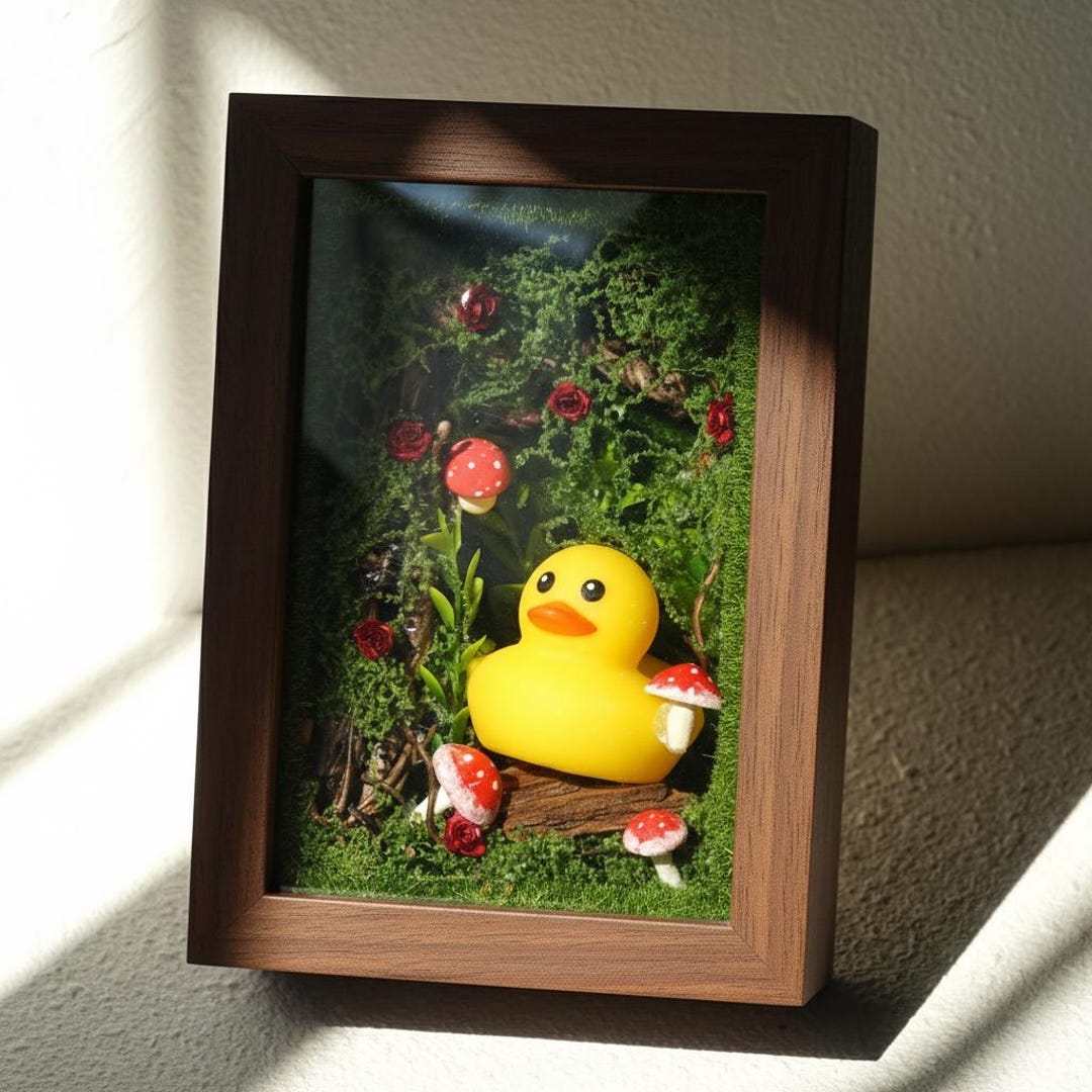 Handmade Enchanted Forest Box - Personalized Rubber Duck Miniature ...