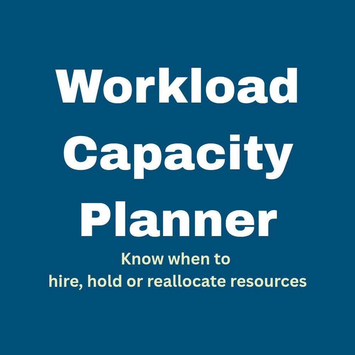 Workload Capacity Planner | Team Utilization & FTE Gap Tracker | Excel ...