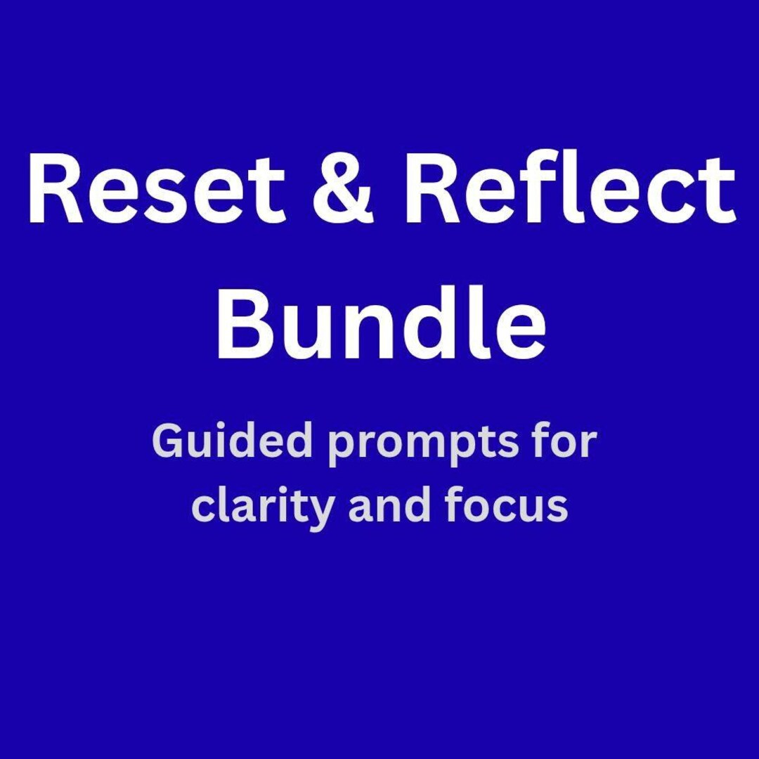 Reset & Reflect Bundle | Fillable PDF Workbooks - Etsy