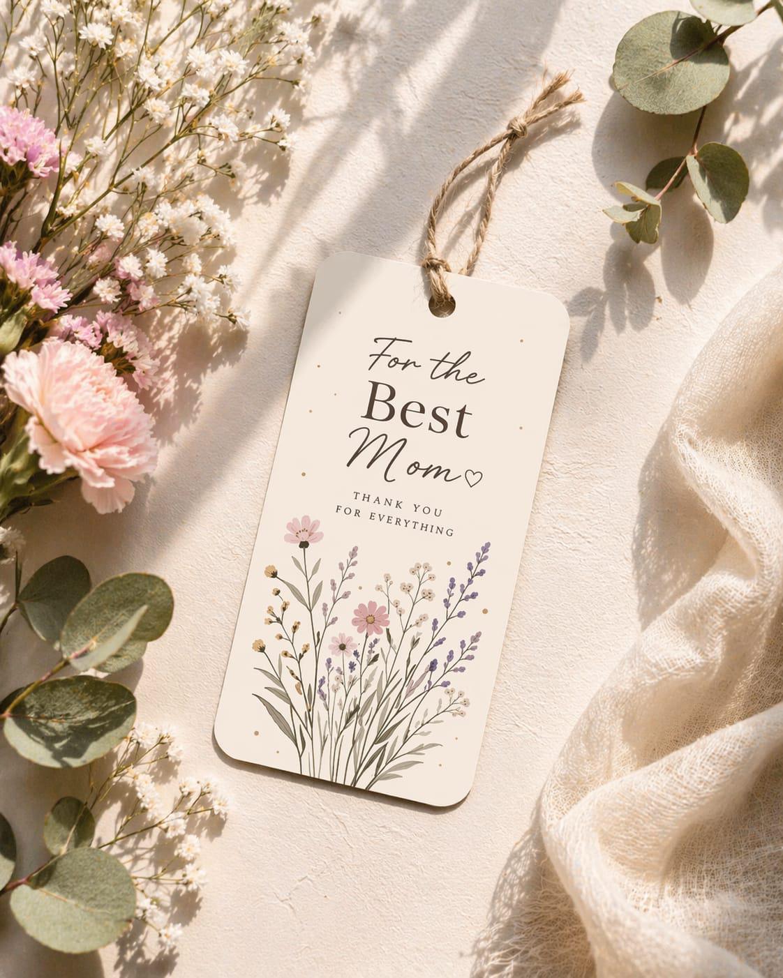 Editable Mother's Day Gift Tags Printable, Coquette Floral Mom Tag ...