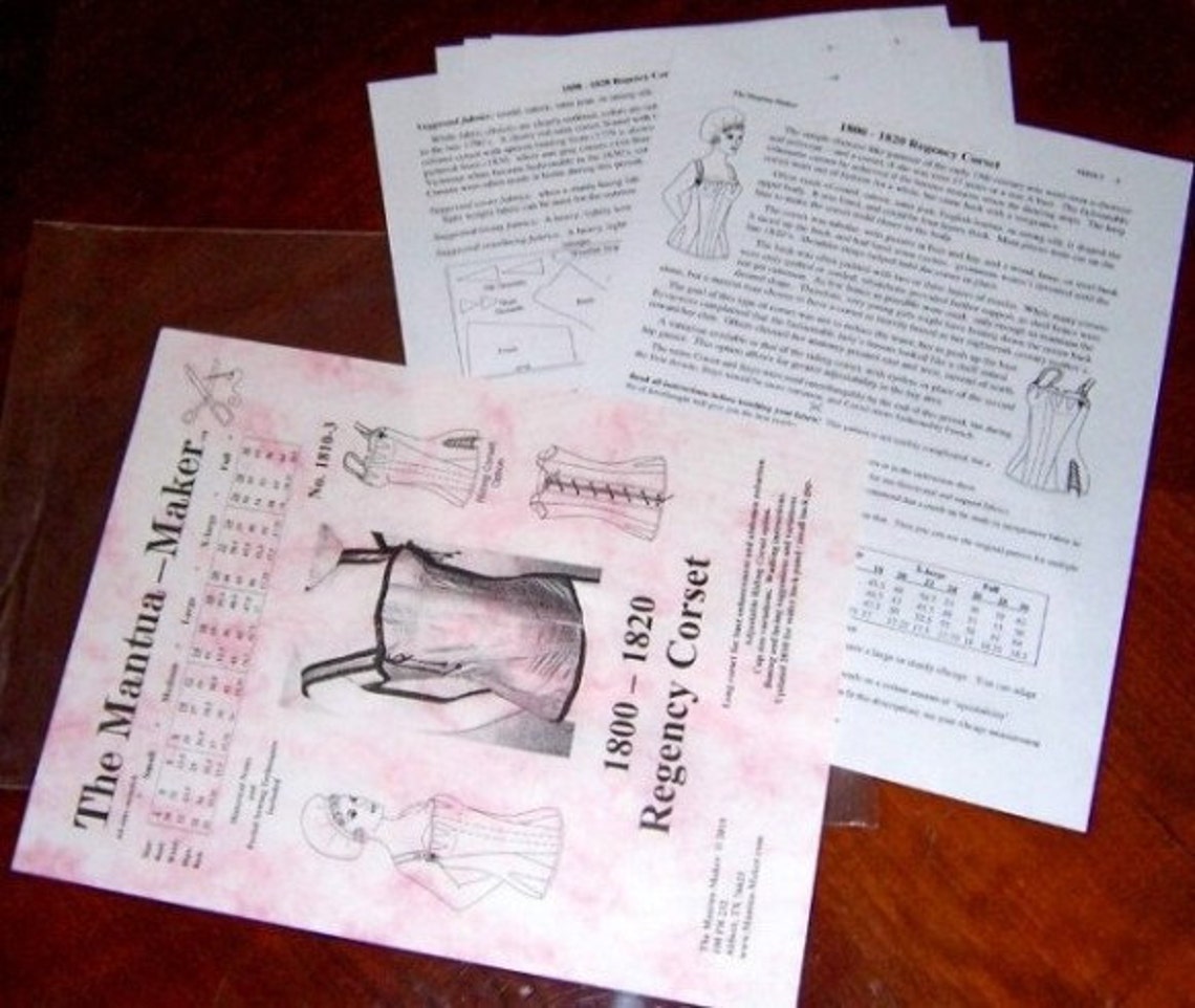 Regency Corset Pattern. Plus and Multi Sized Sewing Pattern | Etsy
