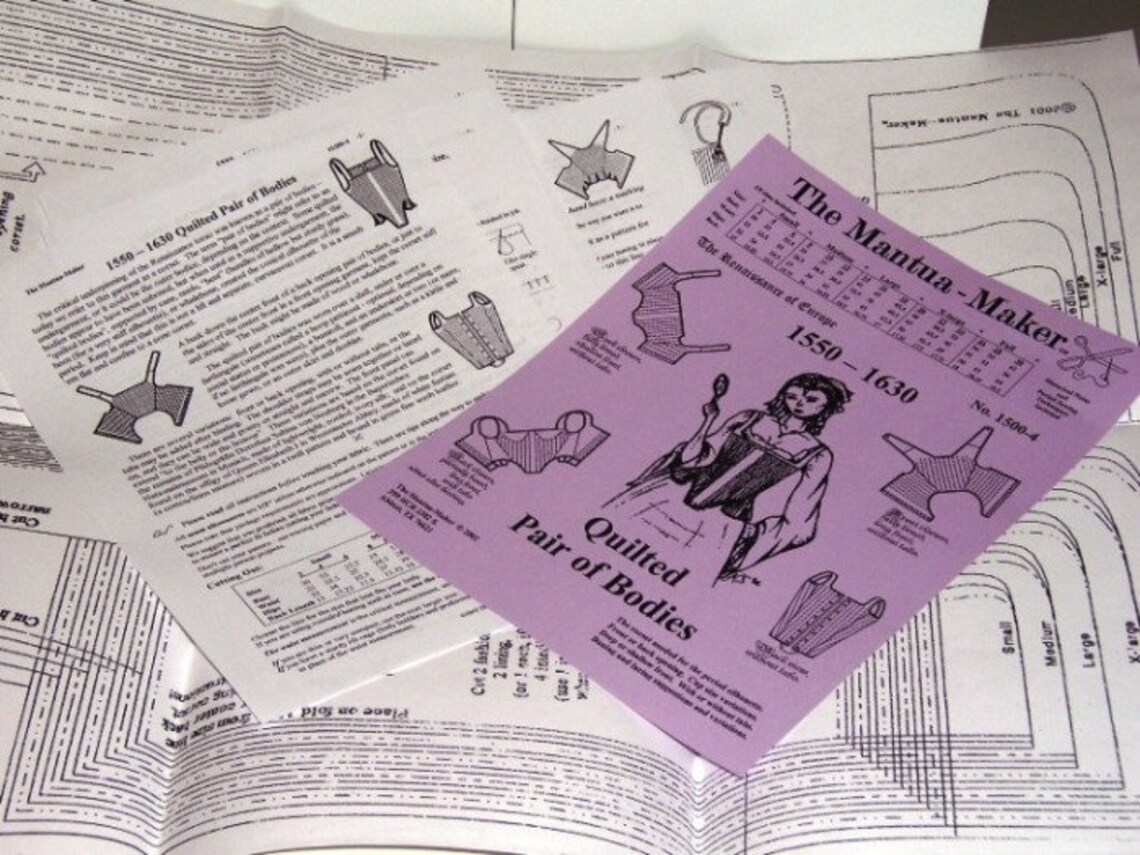 Elizabethan Corset Pattern With Hardwood Busk: Multi & Plus - Etsy