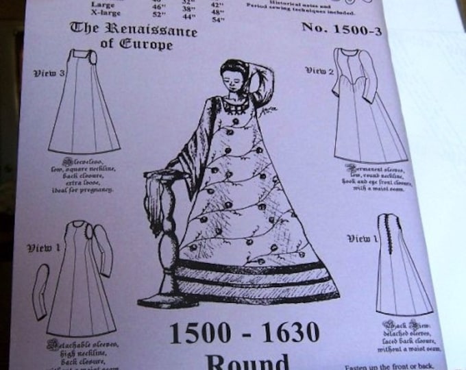 Elizabethan Round Kirtle Historical Sewing Pattern for 1500 - 1630 ...