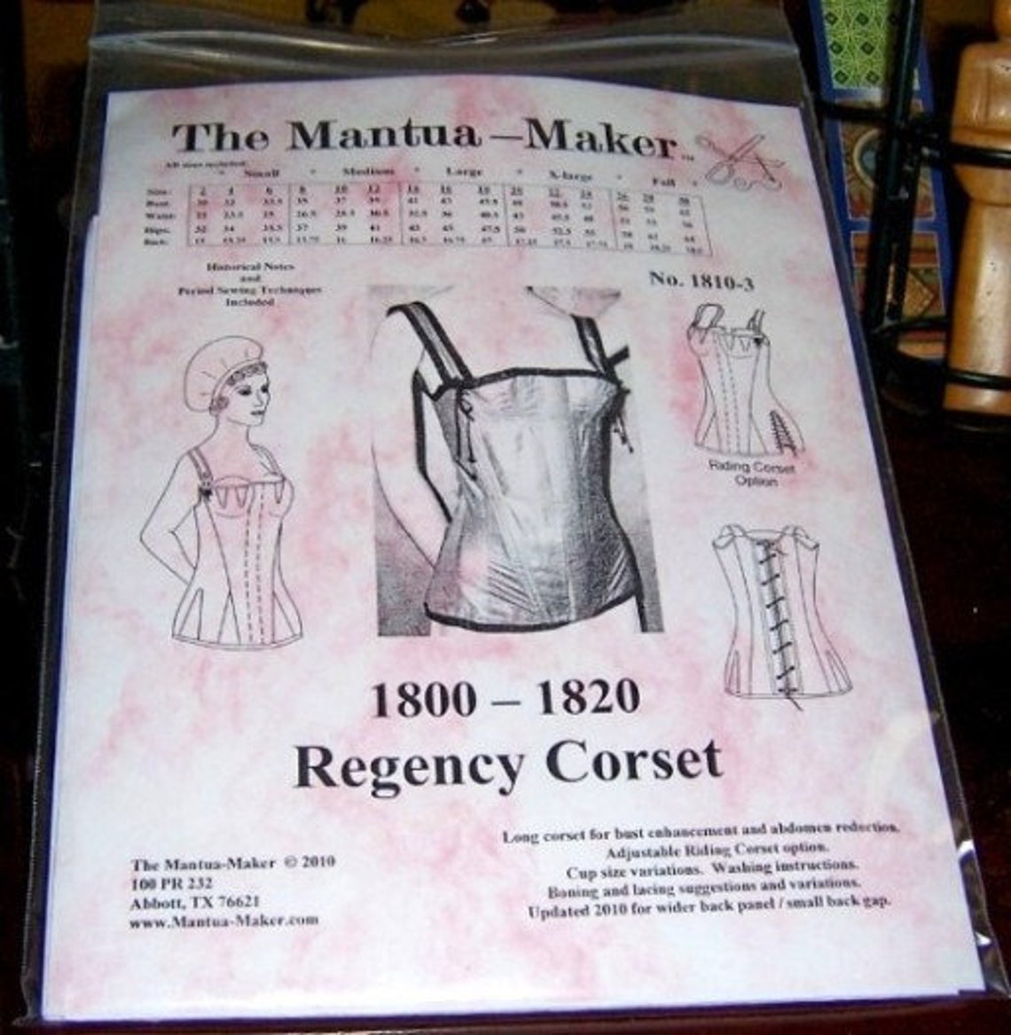 Regency Corset Pattern. Plus and Multi Sized Sewing Pattern - Etsy