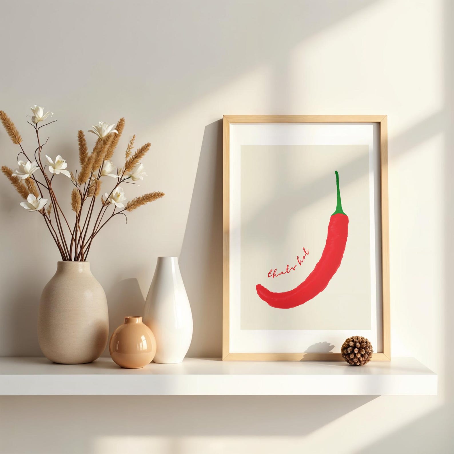 Thats Hot Handwritten Chilli Poster | Fine Art Poster - Etsy
