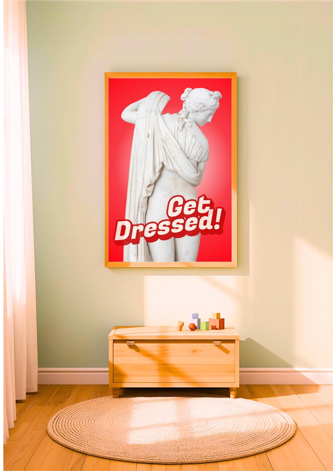Get Dressed Pop Art Venus Statue Poster Fine Art Posters | Red Bold ...