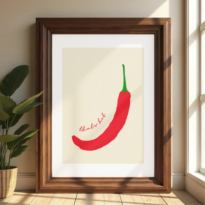 Thats Hot Handwritten Chilli Poster | Fine Art Poster - Etsy