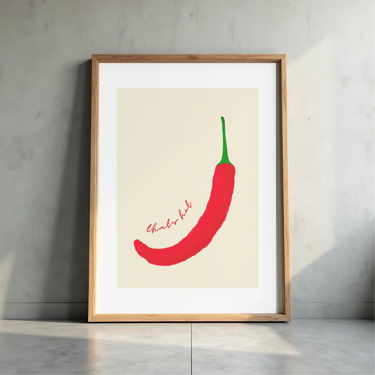 Thats Hot Handwritten Chilli Poster | Fine Art Poster - Etsy