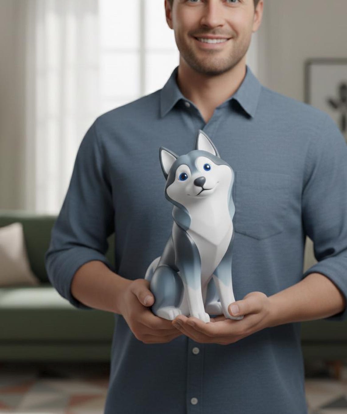 3D Printable Husky Dog Model – Siberian Husky STL File (digital ...