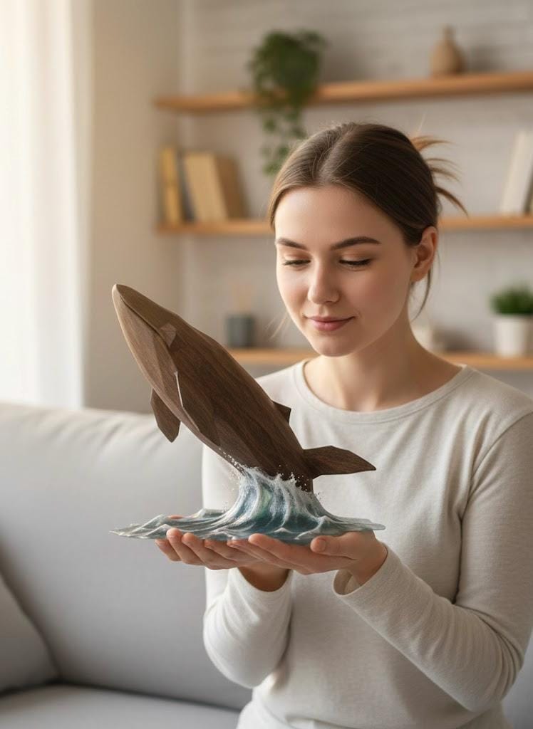 Whale Sculpture STL – Ocean Animal 3D Print Model for Home Decor - Etsy