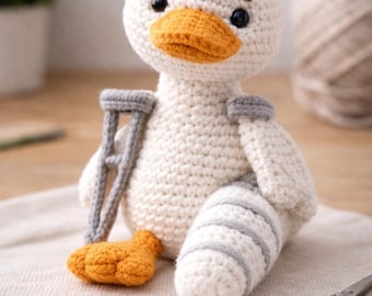 Silly Goose Crochet Pattern | Amigurumi With Leg Cast (PDF) - Etsy UK