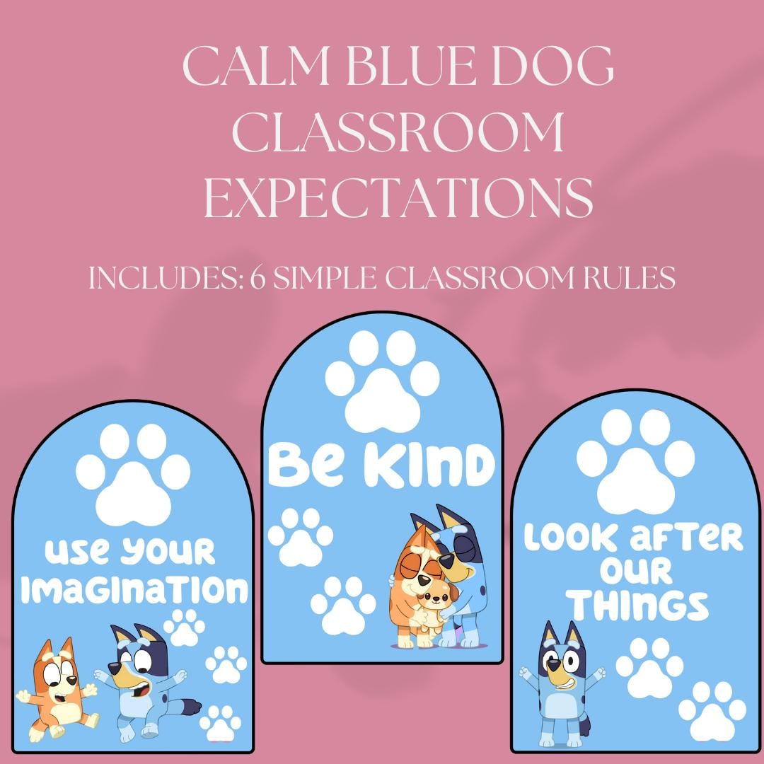 Classroom Expectations Poster Set | Bluey Classroom Decor | Positive ...