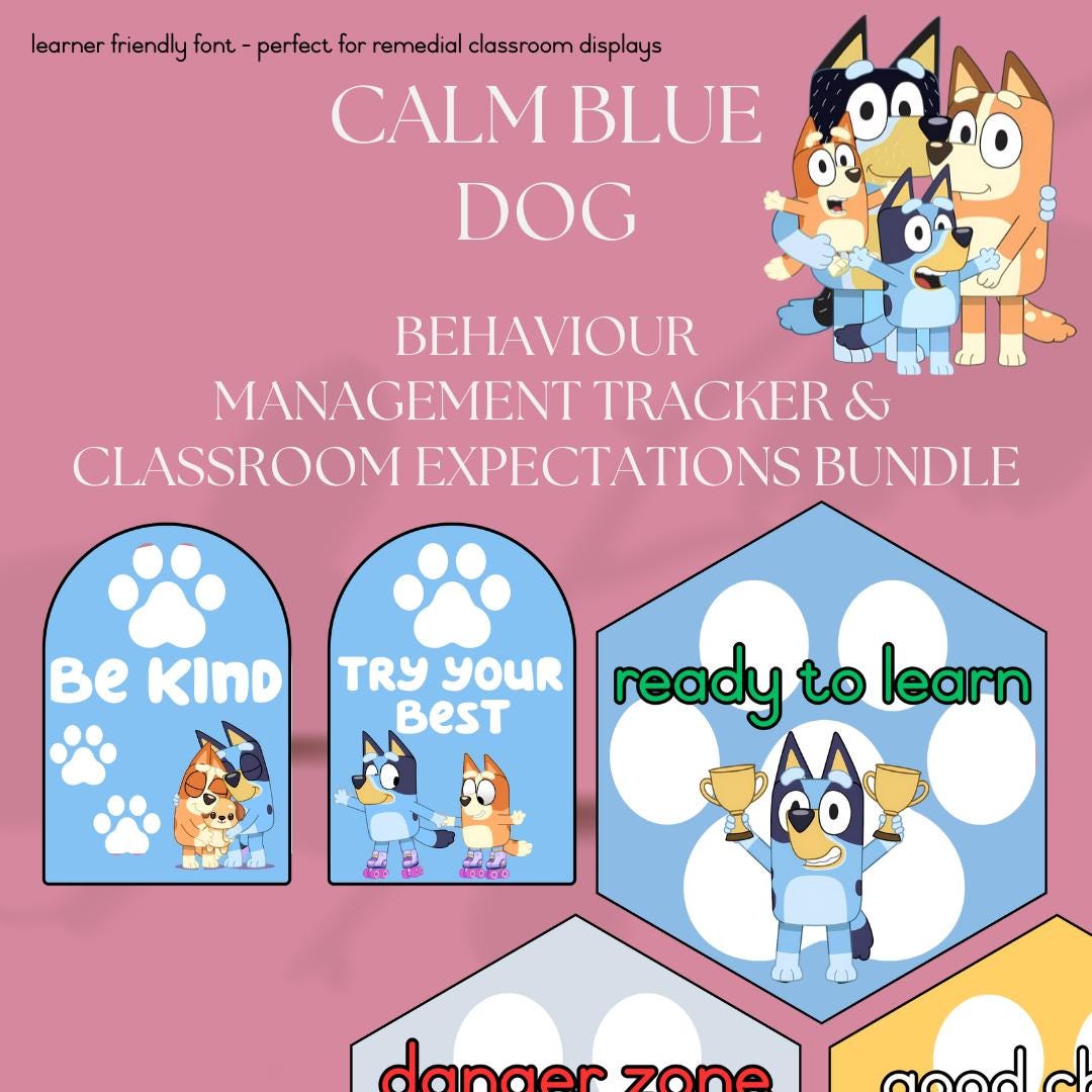 Calm Classroom Behaviour and Routines Bundle | Bluey Classroom Decor ...