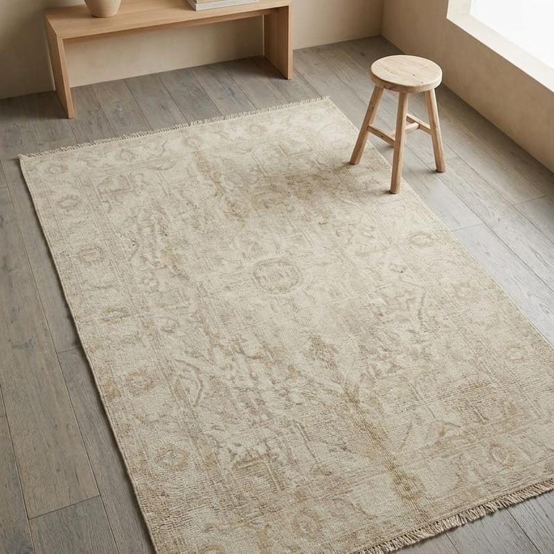 Vintage Taupe Persian Rug - Etsy